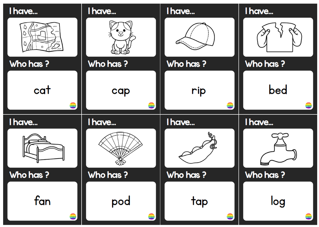 CVC Word 'I Have. Who Has?' Loop Card Game - classroom HQ