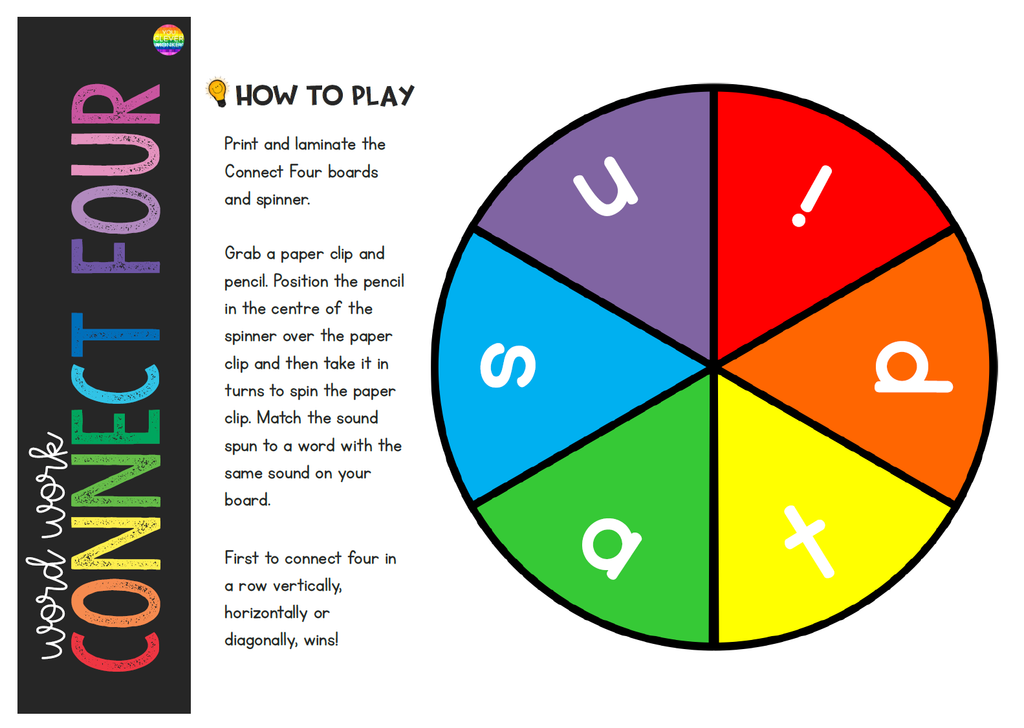 Connect Four Word Work Game - Beginning Letter Sounds - classroom HQ