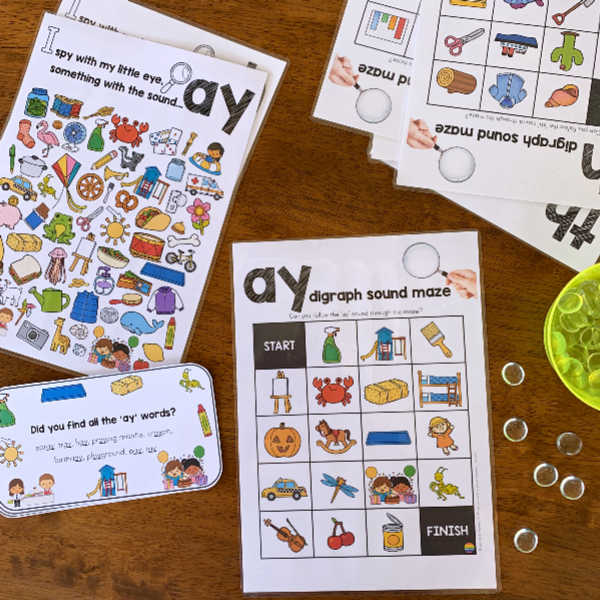 Sound Mazes + I Spy Games - AY Vowel Digraph - classroom HQ