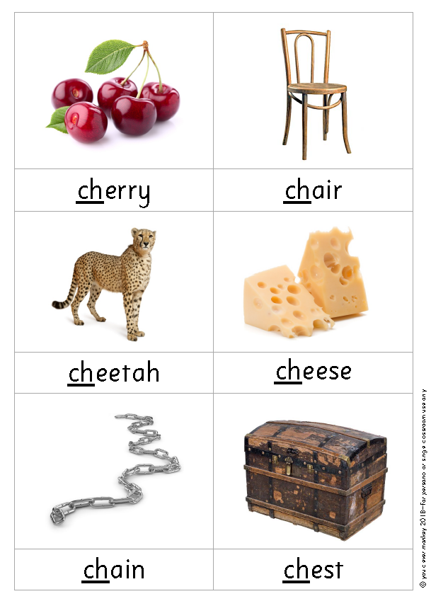 3-Part Picture Sound Cards - CH/SH/TH/WH Digraphs - classroom HQ