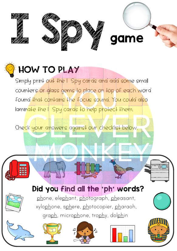 Digraph Sound Mazes + I Spy Games - PH Sound - classroom HQ