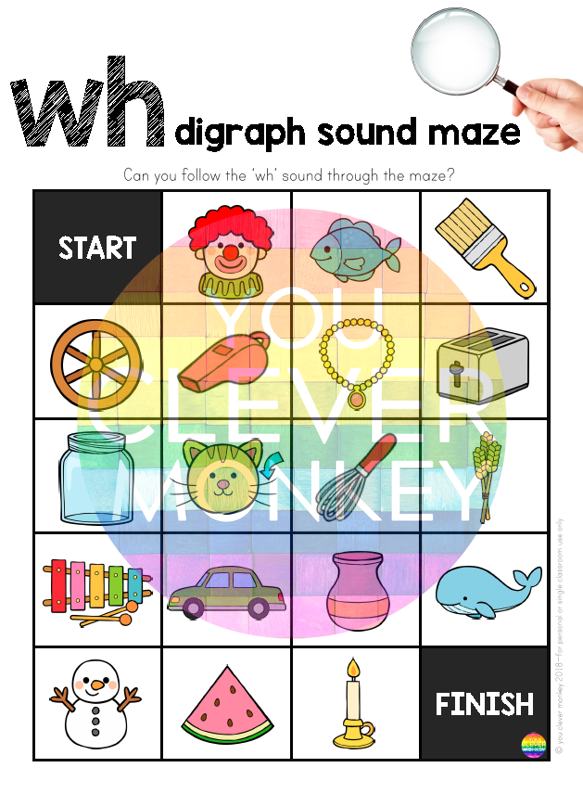 Digraph Sound Mazes + I Spy Games - WH Sound - classroom HQ