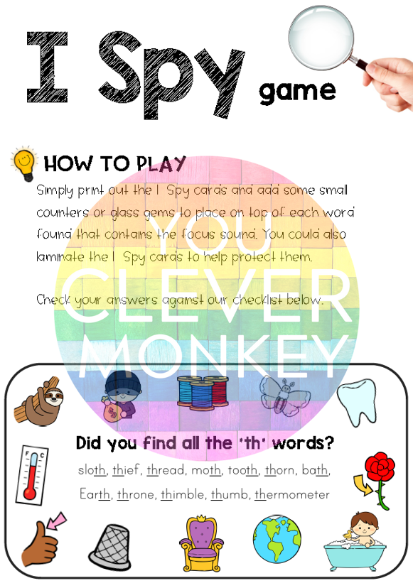 Digraph Sound Mazes + I Spy Games - TH Sound - classroom HQ