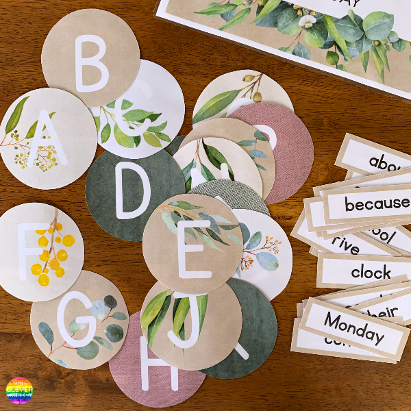 GUM LEAF Word Wall Pack - classroom HQ