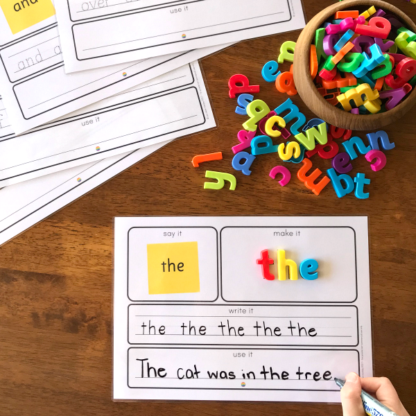 Sight Word Say It Make It Write It Use It Mats 1-100 Oxford List Words ...