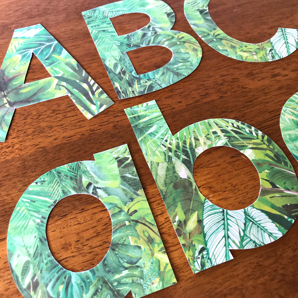 TROPICAL COAST Bulletin Board Lettering Pack - classroom HQ