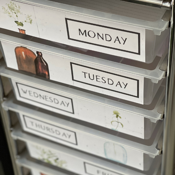 MODERN FARMHOUSE Teacher Trolley 10-Drawer Labels - classroom HQ