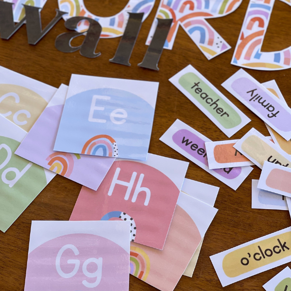OVER THE RAINBOW Word Wall Pack - classroom HQ