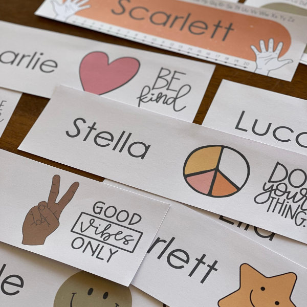 RETRO REWIND Editable Desk Plates | Retro Classroom Decor - classroom HQ