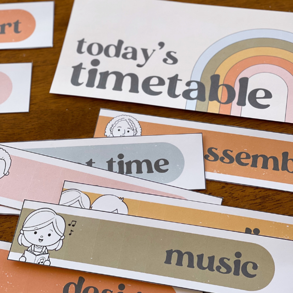 RETRO REWIND Classroom Timetable Pack - classroom HQ