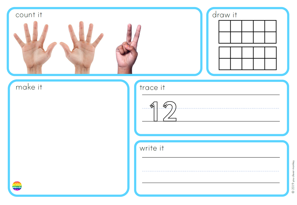 Number Word Mats 11-20 With Real Life Photos