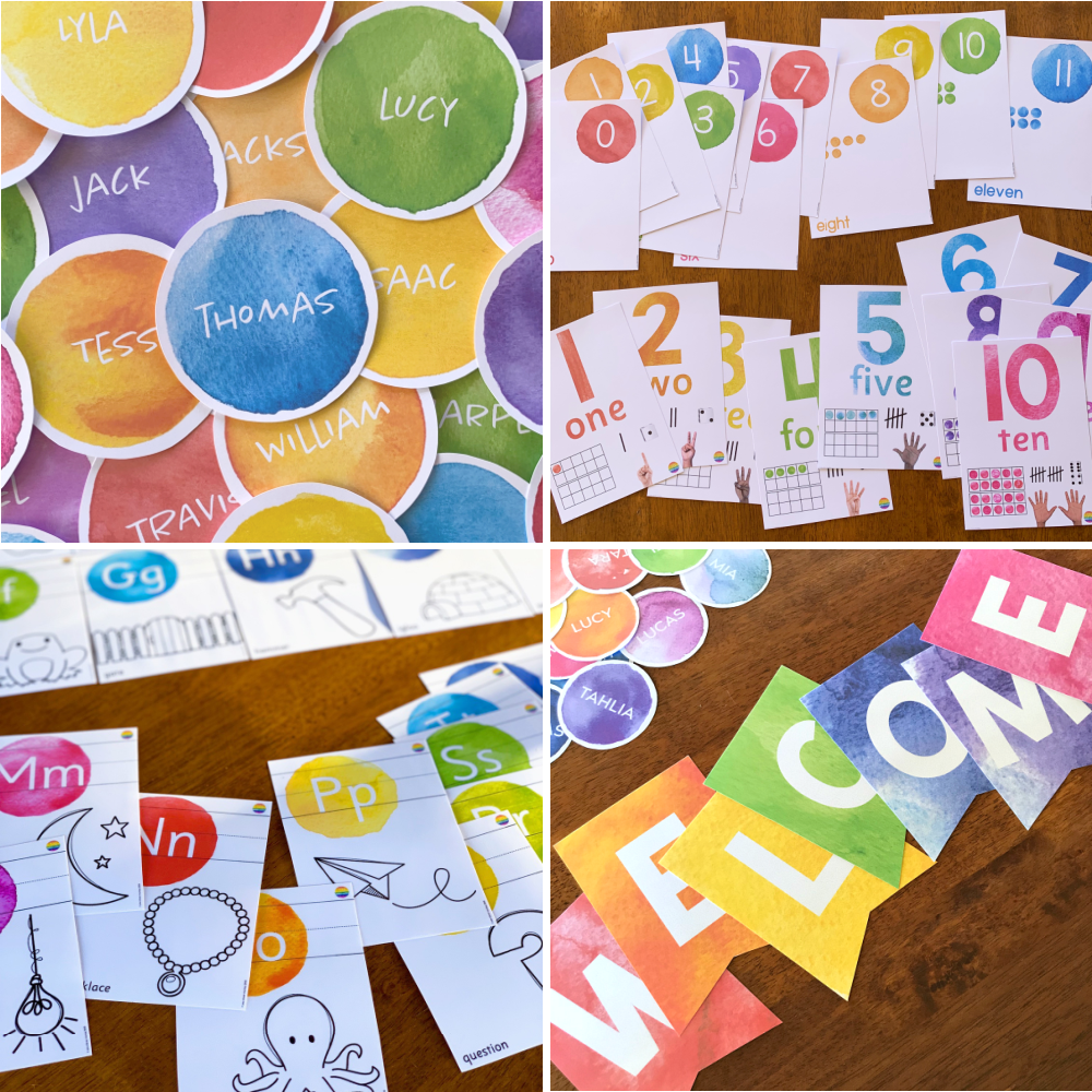 WATERCOLOUR PAINT Classroom Decor - BUNDLE - classroom HQ