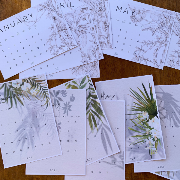 WILD TROPICS Simple Calendar - classroom HQ