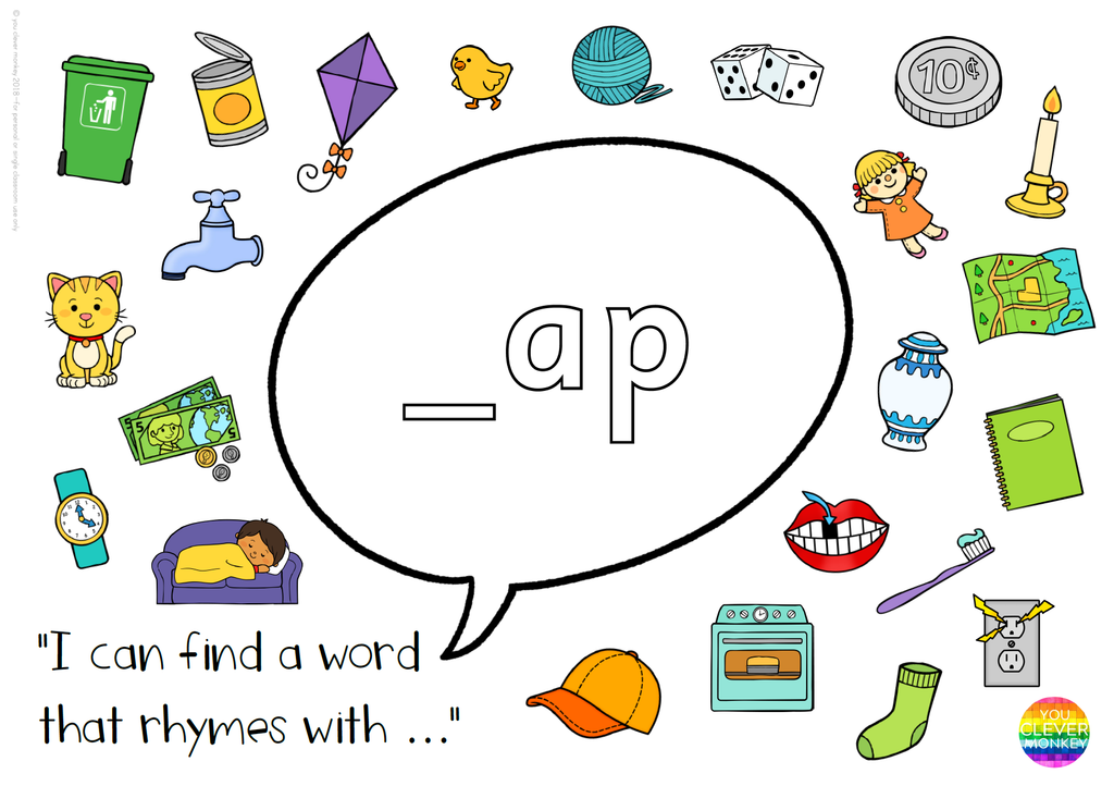 Word Family Short Vowel Sound Rhyming Word Mats - classroom HQ